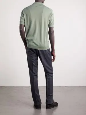 LARDINI Cotton Polo Shirt - Green