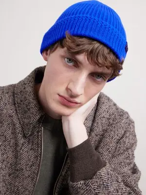 TOM FORD Cashmere Ribbed Beanie - Blue