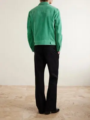 TOM FORD Slim-fit Suede Jacket - Green