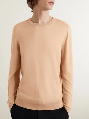 Paul Smith Logo-embroidered Merino Wool Sweater - Neutrals
