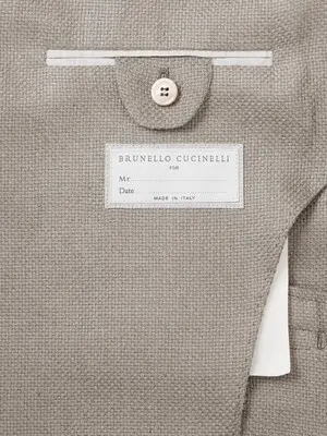 Brunello Cucinelli Silk, Linen And Wool-blend Blazer - Gray