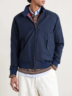BARACUTA G9 Shell Harrington Jacket - Blue