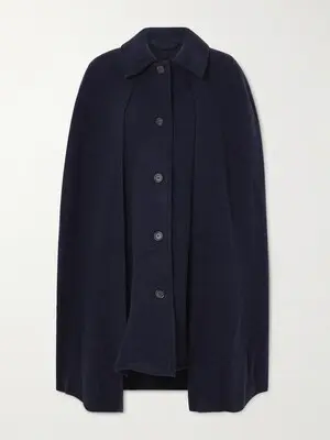 TOTEME Wool-felt Cape Coat - Blue