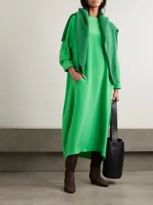 Tibi Silk Crepe De Chine Maxi Dress