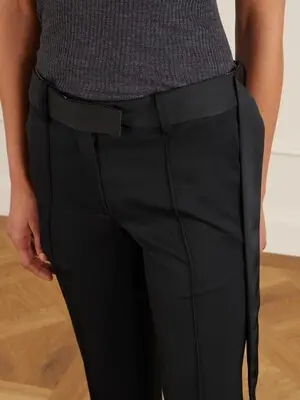 Attico Tie-detailed Wool-twill Pants