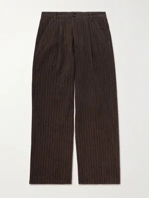 Oliver Peoples Orsman Wide-leg Trousers - Brown