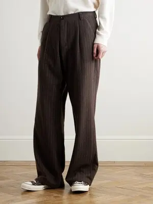 Oliver Peoples Orsman Wide-leg Trousers - Brown