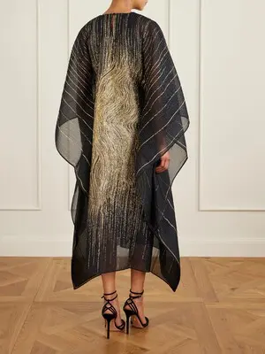 TALLER MARMO Venice Fil Coupé Silk-blend Kaftan