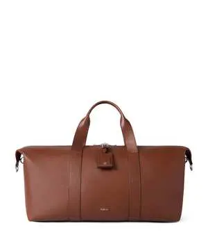 Mulberry Medium Leather Heritage Clipper Holdall - Brown