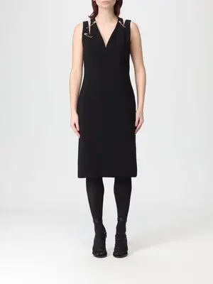 Versace V-neck Sleeveless Midi Dress