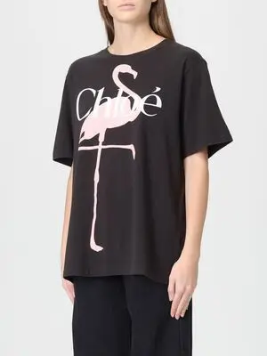 Chloé Flamingo Graphic T-shirt - Black