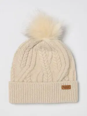Barbour Braided Knit Beanie Natural