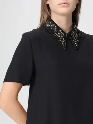 Versace Embellished Collar Top