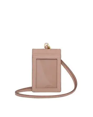 Prada Saffiano Leather Badge Holder - Pink