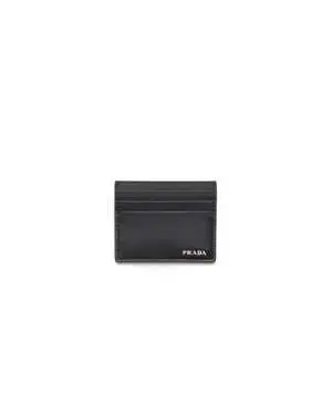 Prada Saffiano Leather Card Holder - Black