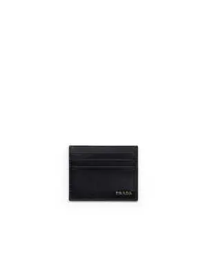 Prada Saffiano Leather Card Holder - Black
