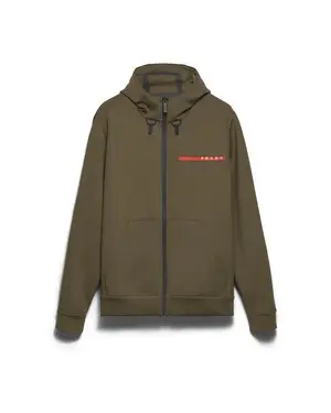 Prada Technical Fabric Hoodie - Green
