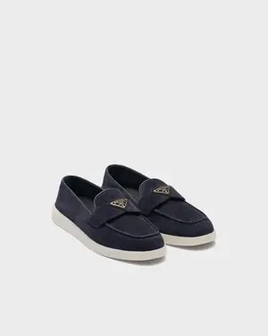 Prada Suede Loafers Navy