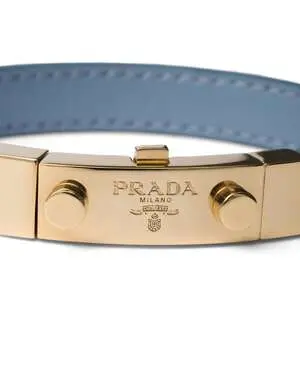 Prada Saffiano Leather Bracelet - Light Blue