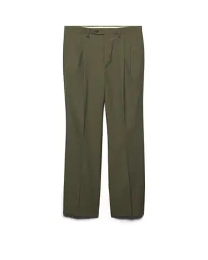 Prada Wide-leg Wool Pants - Green