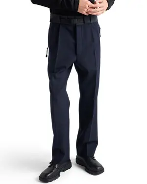 Prada Wool Pants With Technical Details
