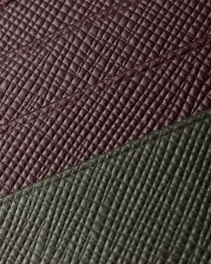 Prada Saffiano Leather Card Holder - Camouflage/burgundy