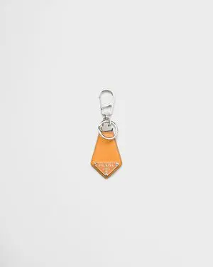 Prada Saffiano Leather Keychain Amber