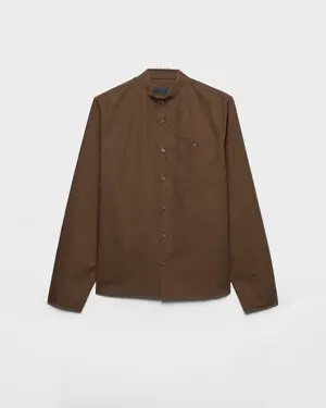 Prada Cotton Blend Shirt - Cocoa Brown