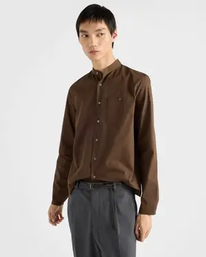 Prada Cotton Blend Shirt - Cocoa Brown