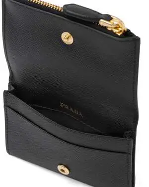 Prada Saffiano Leather Card Holder - Black