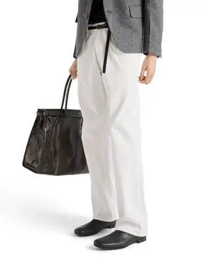 Prada Five-pocket Piqué Pants - White