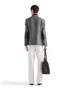 Prada Five-pocket Piqué Pants - White