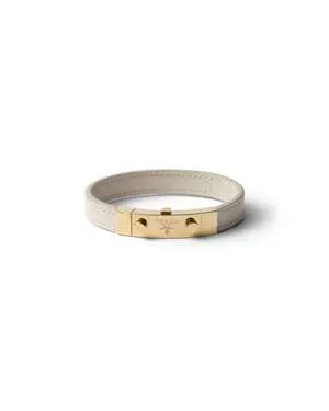 Prada Saffiano Leather Bracelet - Neutral
