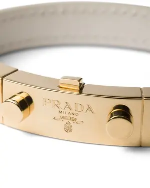 Prada Saffiano Leather Bracelet - Neutral