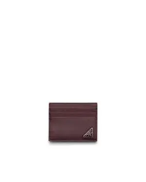 Prada Saffiano Leather Card Holder - Red