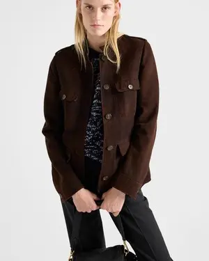 Prada Suede Jacket - Coffee