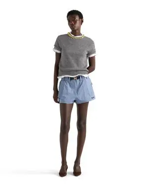 Prada Technical Fabric Shorts - Light Blue