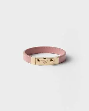 Prada Saffiano Leather Bracelet Peach
