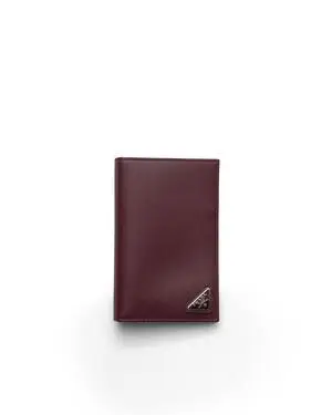 Prada Saffiano Leather Passport Holder - Red