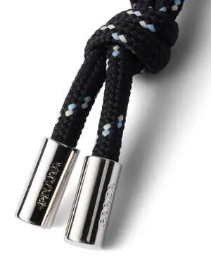 Prada Speedrock Cord Key Ring - Black