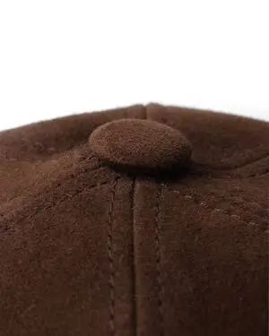 Prada Suede Baseball Cap - Brown