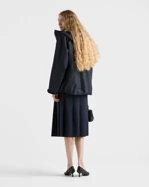 Prada Hopsack And Technical Fabric Midi Skirt
