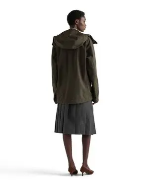 Prada Pleated Hopsack Skirt