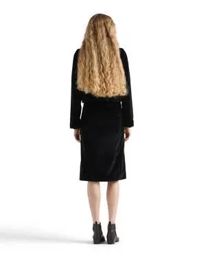 Prada Velvet Pencil Midi-skirt