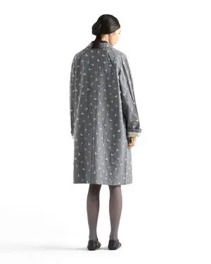 Prada Single-breasted Embroidered Pinstripe Coat
