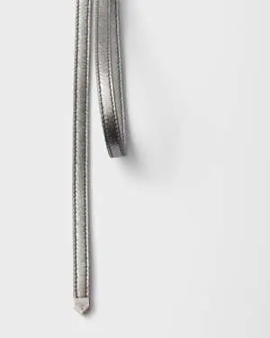 Prada Nappa Leather Belt - Chrome
