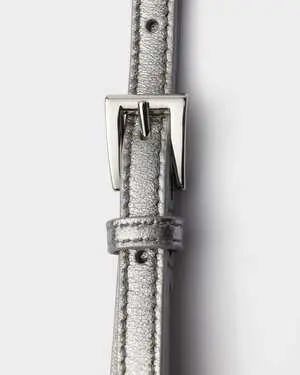 Prada Nappa Leather Belt - Chrome