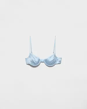 Prada Vintage-look Satin Bra - Lake Blue