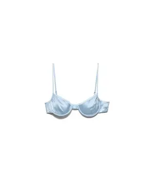 Prada Vintage-look Satin Bra - Light Blue