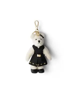 Prada Teddy Keychain Charm - White